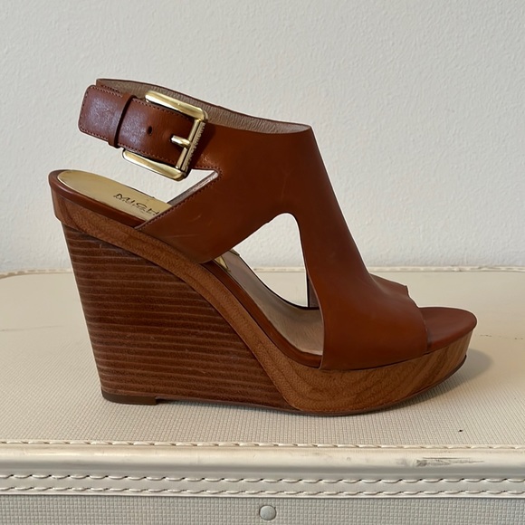 MICHAEL Michael Kors | Shoes | Michael Kors Platform Wedge Leather ...